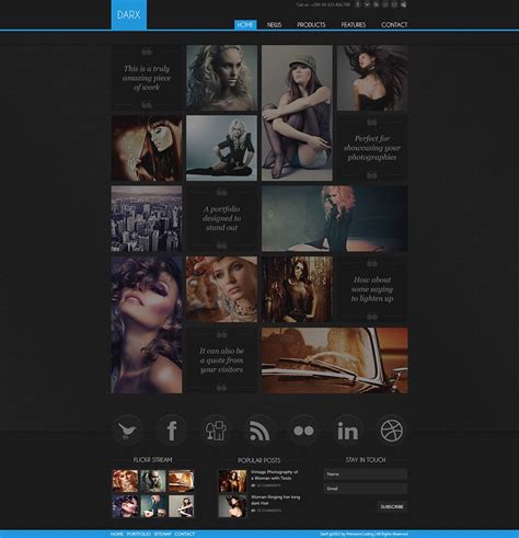 Freebie Darx A Fashion Template In Dark Design PSD PremiumCoding