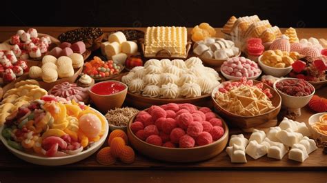 테이블 위에 다른 과자 트레이 제과 재료 고화질 사진 사진 과자 배경 일러스트 및 사진 무료 다운로드 Pngtree