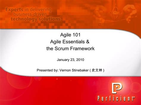 Agile 101 Agile Essentials In The Scrum Framework Ppt