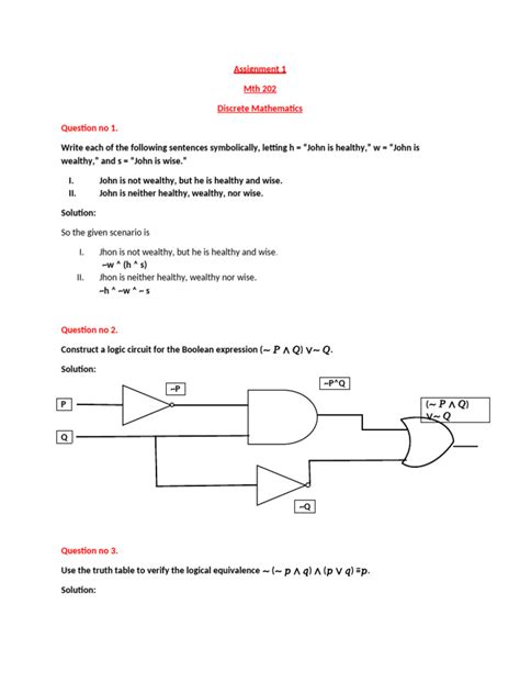 Mth 202 Assignment 1 Pdf