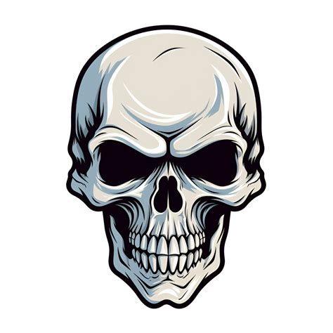 Cartoon Style Halloween Skull No Background Applicable To Any Context