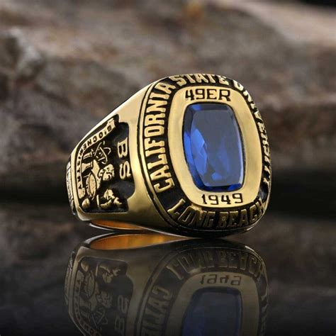 Custom College Class Ring School Ring Silver Graduation Etsy