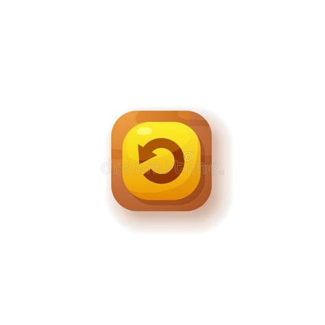 Undo Back Or Return Button For Game Menu And Mobile App Vector