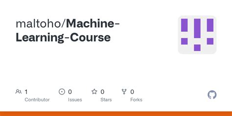 GitHub Maltoho Machine Learning Course