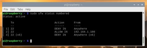 raspberry pi firewall how to install and manage it by using ufw