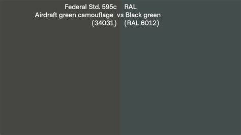Federal Std 595c Airdraft Green Camouflage 34031 Vs Ral Black Green Ral 6012 Side By Side Federal Std 595c Airdraft Green Camouflage 34031 Vs Ral Black Green Ral 6012 Side By Side