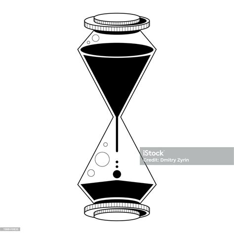 화이트 백 배경 격리 윤곽선에 모래 낙서 개념 벡터 디자인 개요 스타일과 추상 손으로 그린 모래 시계 시간 시계 모래 0명에 대한 스톡 벡터 아트 및 기타 이미지 Istock