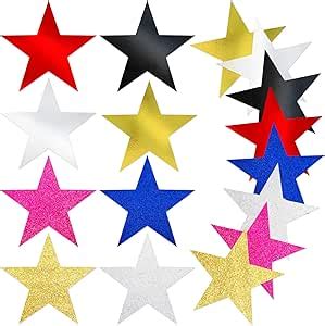 Glitter Star Cutouts Paper Stars Decorations Confetti Star