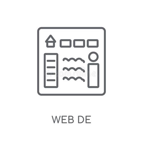 Web Design Linear Icon Modern Outline Web Design Logo Concept O Stock