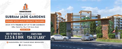 Affordable Luxury Apartments In Nagasandra — Subram Jade Gardens Yash
