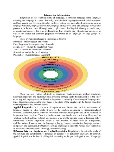 314 Introduction To Linguistics General Concepts Pdf Linguistics Second Language Acquisition