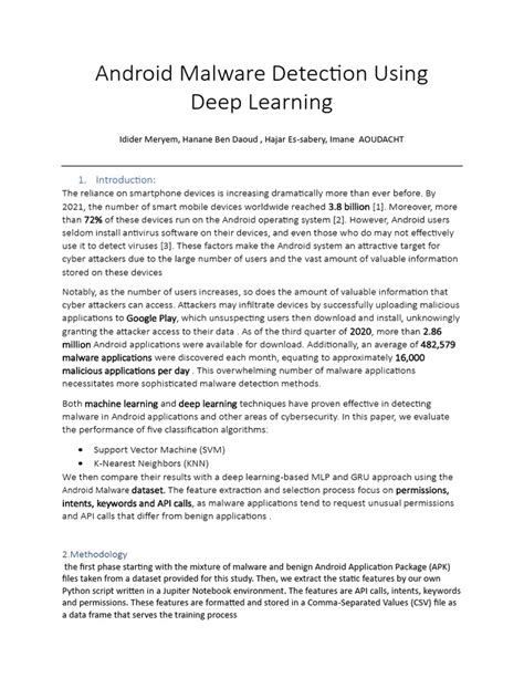 Android Malware Detection Using Deeplearning Pdf Receiver Operating Characteristic