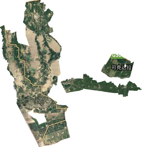 可克达拉市高清地形地图
