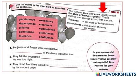 Grade 6 Phonics Suffixes Ance Ence 2949
