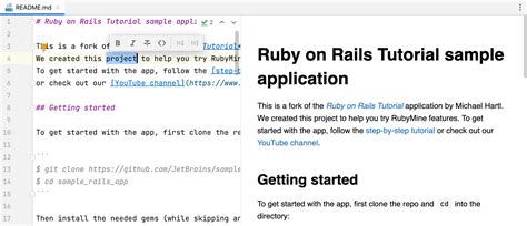 Markdown Rubymine