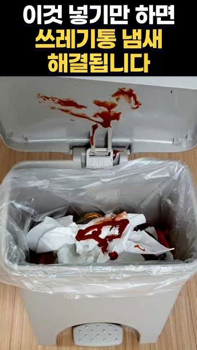 쓰레기통에 이것만 넣으면 썩어가는 냄새와 날파리 스트레스 해결되요 쓰레기 위에 신문지를 덮고 물을 착착 뿌려주세요젖은 신문지가 냄새를 흡수해서 올라오는 쓰레기통냄새