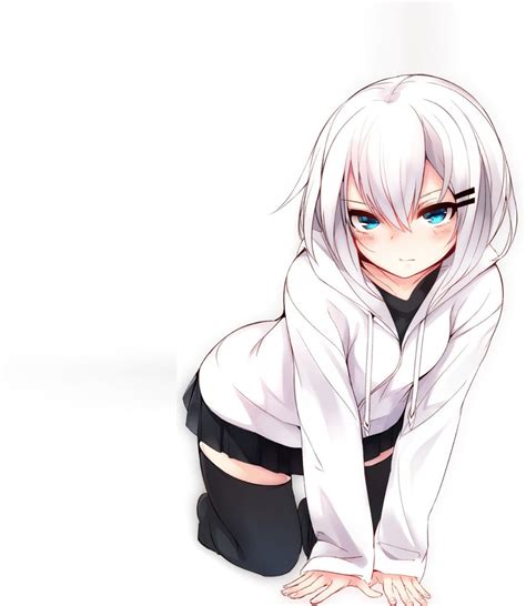 Anime Girl With Short White Hair