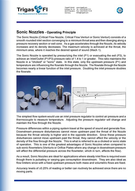Sonic Nozzles Operating Principle Sonic Nozzles Operating Principle The Sonic Nozzle