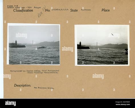 San Francisco Bridge Original Caption Photographed By Charles Ackley Chief Photographer