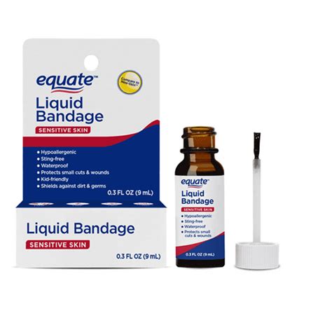 Equate Sensitive Skin Liquid Bandage Topical Analgesicantiseptic For