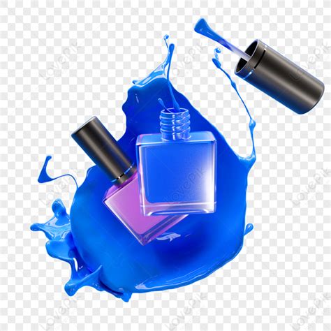 파란색 매니큐어 액체 스플래시 3d 일러스트 요소튀김보라색 Png 일러스트 무료 다운로드 Lovepik