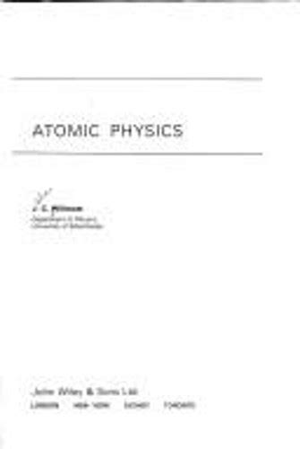Atomic Physics Hardcover J C Willmott 9780471949305 Ebay