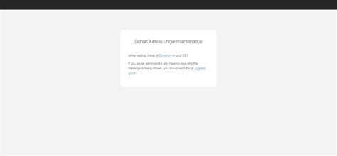 Sonarqube Is Under Maintenance Sonarqube Server Community Build