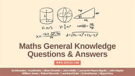 100 Maths General Knowledge Questions And Answers Pdf