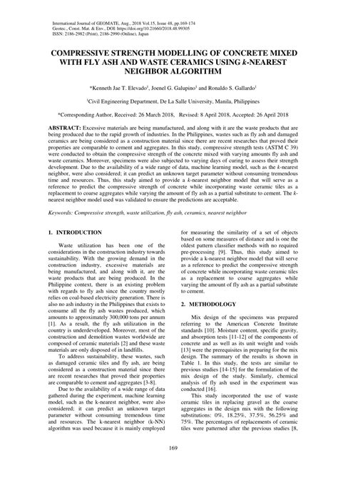 Pdf Compressive Strength Modelling Of Concrete Mixed With Fly Ash And