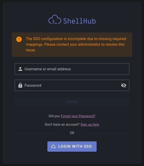 Attribute Mapping Shellhub