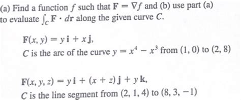 solved a find a function f such that f ∇f and b use part