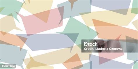 파스텔 색상의 투명한 음성 거품이있는 벡터 이음새가 없는 패턴 배경에 대한 다양한 도형을 호출합니다 소셜 미디어 스티커 포스터에