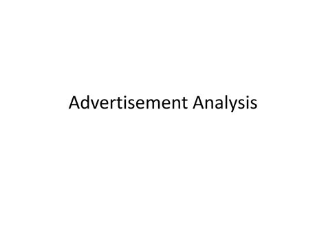 Advertisement Analysis Pptx