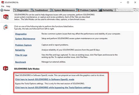SOLIDWORKS Rx Safe Modes GoEngineer