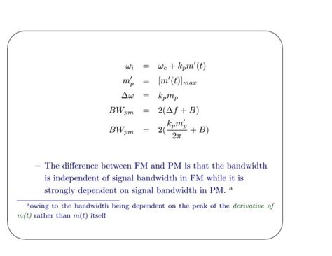 An Angle Modulated Signal Different Example Ppt