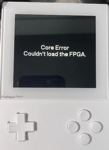 core error couldn t load the fpga r analogueinc