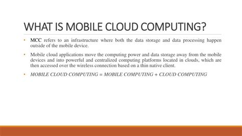 PPT MOBILE CLOUD COMPUTING PowerPoint Presentation Free Download ID