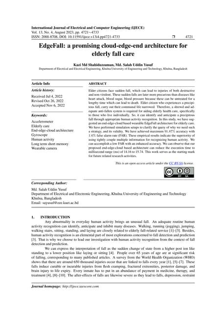 A Fall Detection Smart Watch Using Iot And Deep Learning Pdf Senior Health Healthy Living