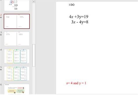 Solve A Pair Of Linear Simultaneous Equations By Adjusting Both Equations Teaching Resources