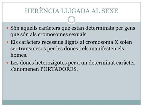 Herencia Lligada Al Sexe PPT