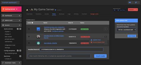 Mods Plugins GameServerApp Docs