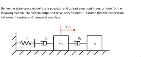 Solved Derive The State Space Model State Equation And Chegg Com