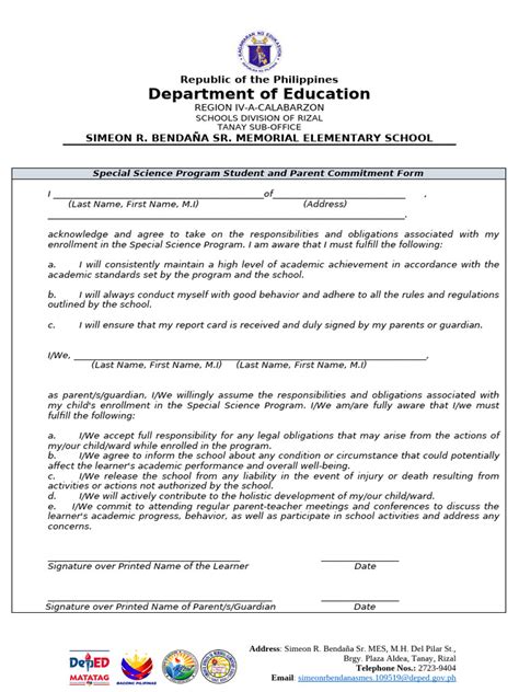 Ssc Commitment Form Pdf