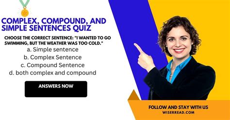Complex Compound And Simple Sentences Quiz