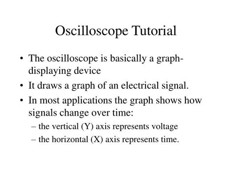 PPT Oscilloscope Tutorial PowerPoint Presentation Free Download ID 1087731
