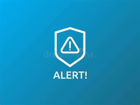 Attention Warning Alert Sign With Exclamation Mark Symbol Shield Line Icon For Internet Vpn