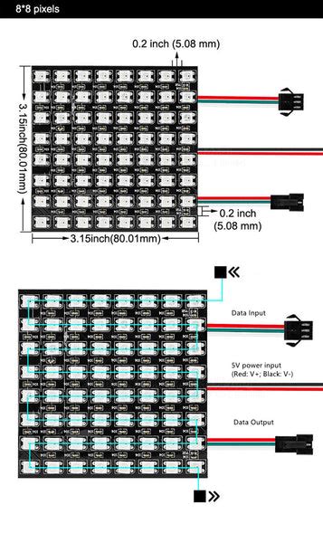 Led Matrix Screen Ws2812b Digital Flexible Led Panel Smd5050 Rgb Indiv