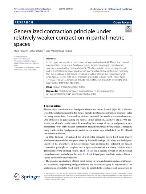 Pdf Generalized Contraction Principle Under Relatively Weaker