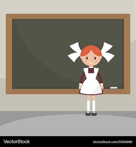 Soviet Schoolgirl From School Boards Royalty Free Vector