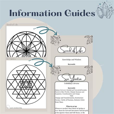 Crystal Grid Templates Printable Crystal Grid Templates Sacred Geometry Crystal Healing